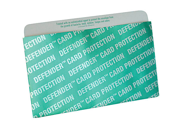 Quality Park RFID Safe Credit Card Sleeve Envelopes 2 14 x 3 12 Silver ...