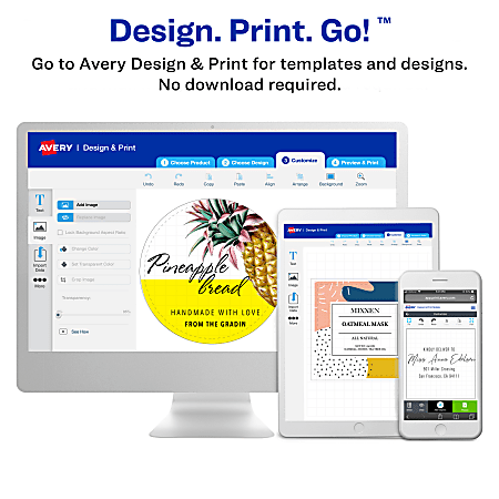 Avery Permanent Labels With Sure Feed 94749 WMP50 Barbell 12 x 2 12 ...