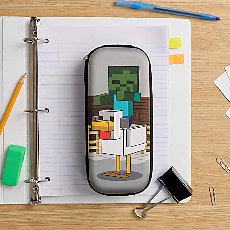 Minecraft Licensed EVA Pencil Case 4 H x 9 W x 2 D Quantity 1 - Office ...