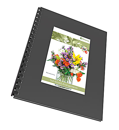 Office Depot Brand Designer Textured Binding Covers 8 12 x 11 Black ...
