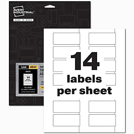 Avery PermaTrack Tamper Evident Asset Tag Labels 1 14 x 2 34 White Pack ...