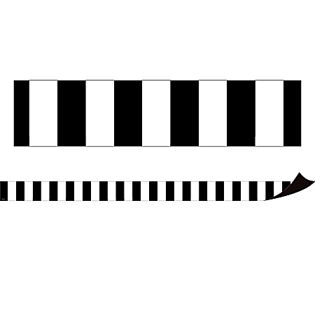 Teacher Created Resources Magnetic Border Black Stripes 24 Per Pack Set ...