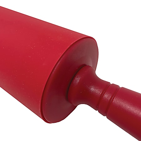 Better Houseware Silicone Rolling Pin 11 14 x 2 12 x 20 Red - Office Depot