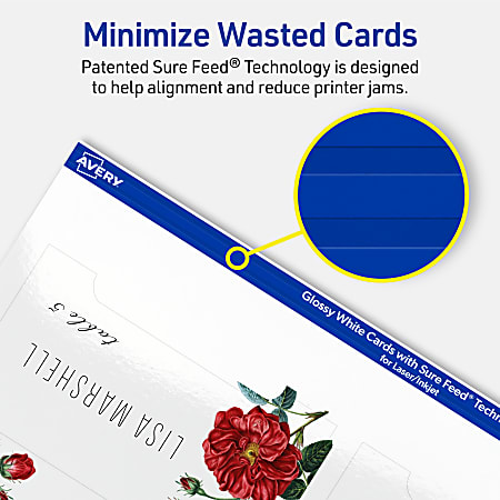 Avery Printable Tent Cards With Sure Feed Technology 2 116 x 3 34 ...