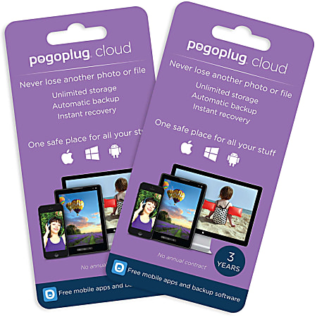 Pogoplug Cloud Storage Unlimited 3 Years - Office Depot