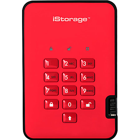 iStorage diskAshur2 HDD 1 TB Secure Portable Hard Drive Password ...