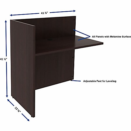 Lorell 42 W Reception Desk Return Espresso - Office Depot