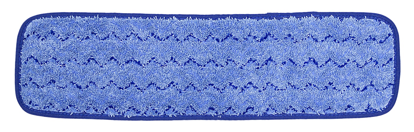 Hospeco MicroWorks Microfiber Scrubber Flat Mops Blue Pack Of 12 Mops ...