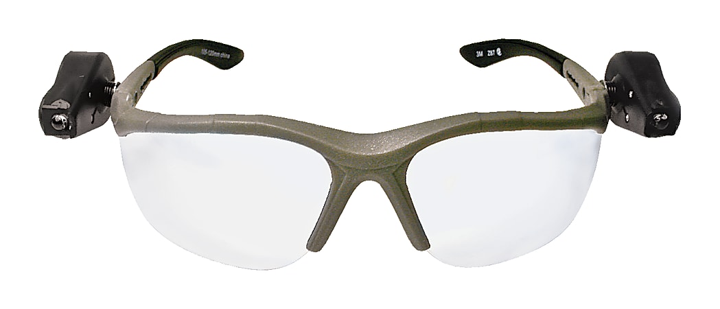 3M LightVision Safety Glasses Gray Frame Clear Lens - Office Depot