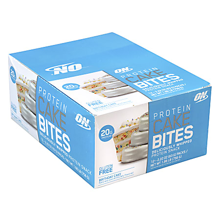 OPTIMUM NUTRITION Protein Cake Bites Birthday Cake 2.2 oz 9 Count ...