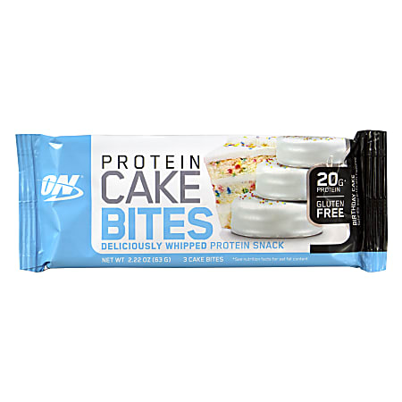 OPTIMUM NUTRITION Protein Cake Bites Birthday Cake 2.2 oz 9 Count ...