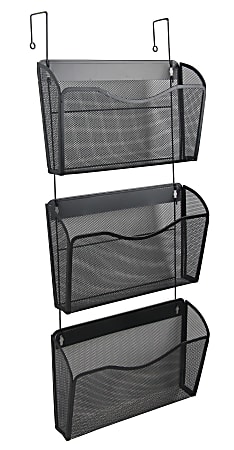 Office Depot Brand Mesh Hanging Wall Files Black Pack Of 3 Files ...