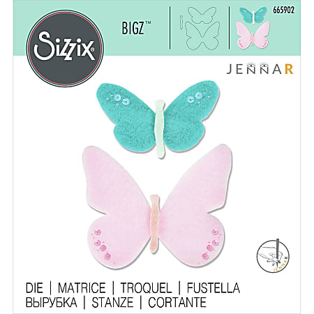 Sizzix Bigz Die Textile Butterflies - Office Depot