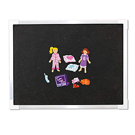 Crestline Products Magnetic Dry Erase Whiteboard And Flannel Board 18 x ...