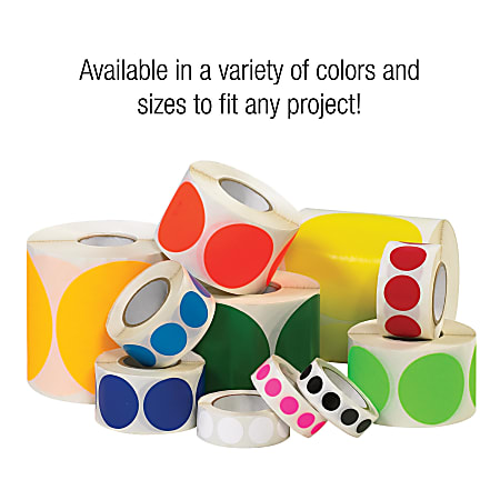 Tape Logic Removable Round Color Inventory Labels DL613A 2 Red Pack Of ...