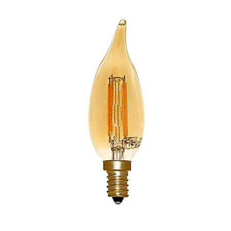 Euri BA10 Amber Glass LED Filament Bulb Dimmable 280 Lumens 4 Watt ...