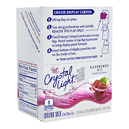 Crystal Light On The Go Sugar Free Drink Mix Raspberry Ice 0.08 Fl Oz ...