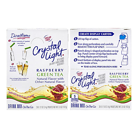 Crystal Light On The Go Sugar Free Drink Mix Raspberry Green Tea 0.12 ...