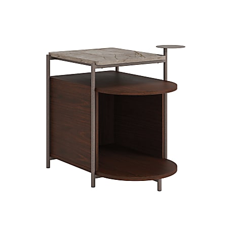 Sauder Radial End Table 25 34 H X 18 716 W X 27 1316 D BlackUmber ...