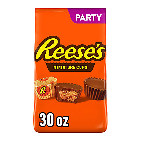 REESES Milk Chocolate Peanut Butter Cups Miniatures Candy 30 oz ...