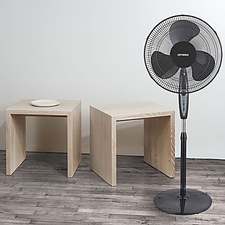 Optimus 16 Adjustable Oscillating Stand Fan With Remote Control Black ...