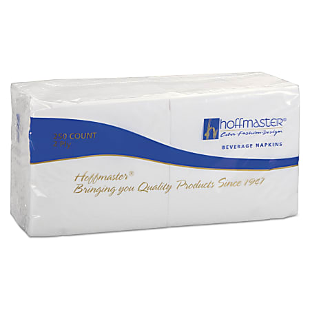 Hoffmaster Embossed 2 Ply Beverage Napkins 9 12 x 9 12 White Pack Of ...