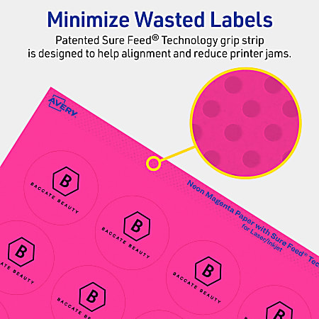 Avery Print To The Edge Labels With Sure Feed Technology 94508 NMP80 ...
