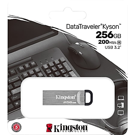 Kingston DataTraveler Kyson 256GB USB 3.2 Gen 1 Type A Flash Drive 256 ...