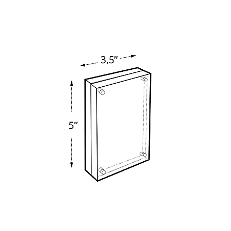 Azar Displays Magnetic Photo Frame Block 3 12 x 5 Clear - Office Depot
