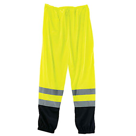 Ergodyne GloWear 8910 Class E Polyester Hi Vis Pants LargeX Large LimeBlack - Office Depot