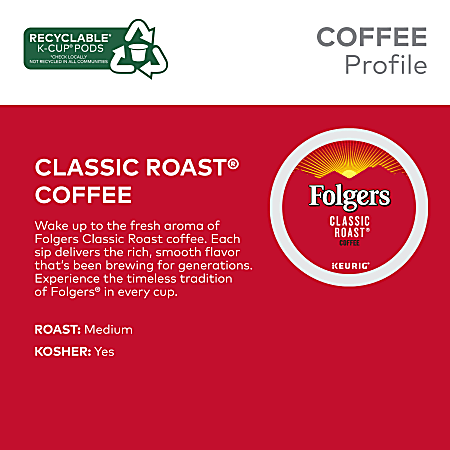 Folgers Gourmet Selections Medium Roast Keurig Single Serve K Cup Pods ...