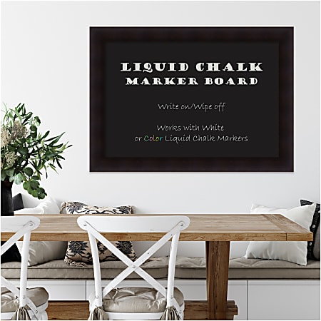 Amanti Art Liquid Chalk Marker Board 30 x 42 Black Portico Espresso ...