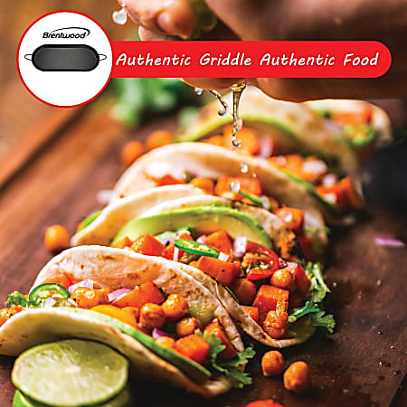 Brentwood BCM 2000 18 Carbon Steel Non Stick Double Burner Comal ...