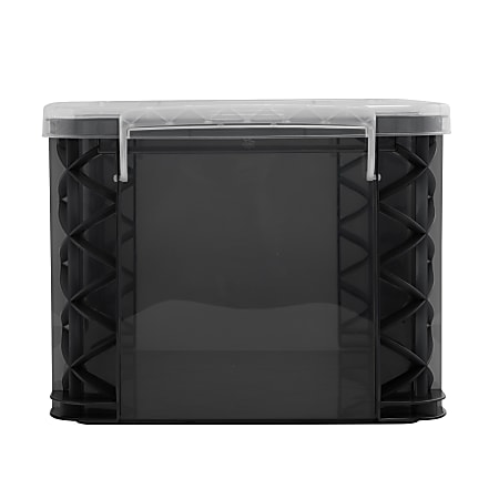 Super Stacker Large Storage Box 11 14 H x 14 W x 17 34 L Gray - Office ...