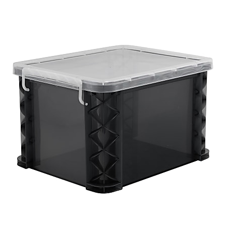 Super Stacker Large Storage Box 11 14 H x 14 W x 17 34 L Gray - Office ...