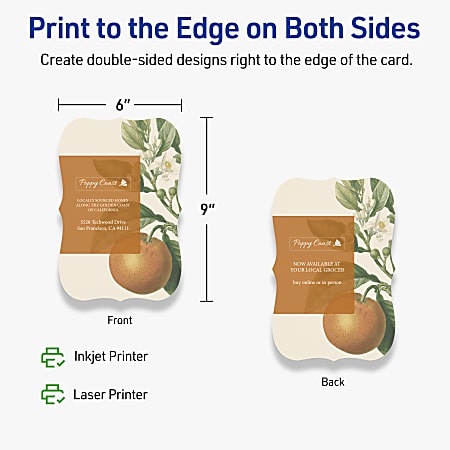 Avery Printable Postcards With Sure Feed Technology 6 x 9 Rectangle ...