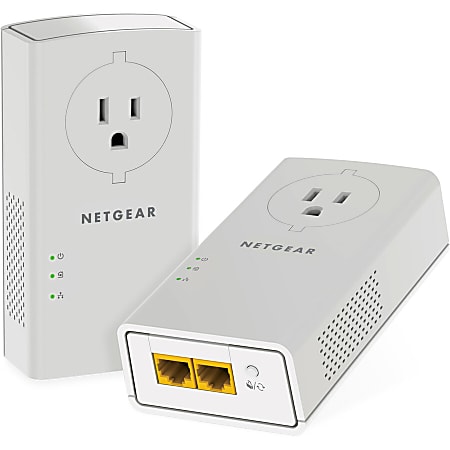 NETGEAR Powerline 2000 Extra Outlet PLP2000 2 2 x Network RJ 45 2000 ...
