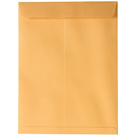 JAM Paper Open End Envelopes 9 x 12 Peel Seal Brown Pack Of 50 ...