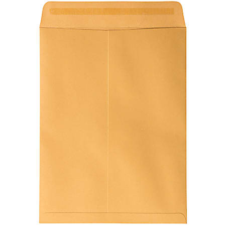 JAM Paper Open End Envelopes 9 x 12 Peel Seal Brown Pack Of 50 ...