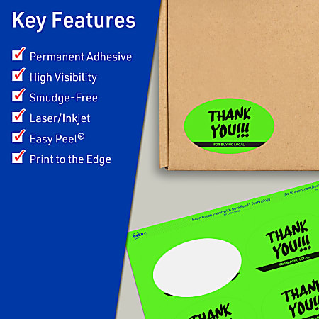 Avery Print To The Edge Labels With Sure Feed Technology And Easy Peel ...