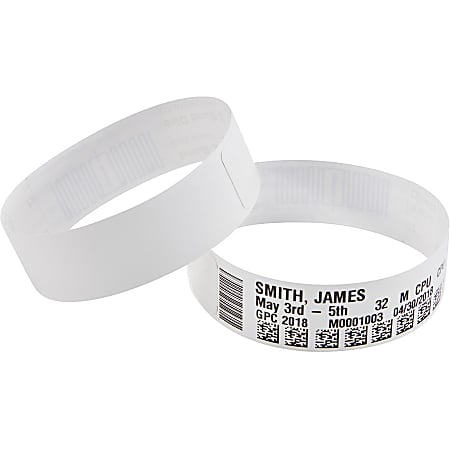 Zebra Wristband Polypropylene 1 x 6in Direct Thermal Zebra Z-Band ...