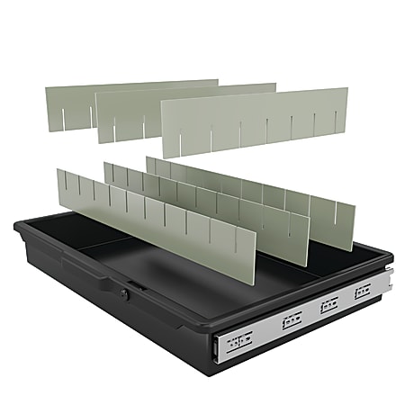 Suncast Commercial Cart Accessory Drawer 4 H x 27 14 W x 20 D Black ...