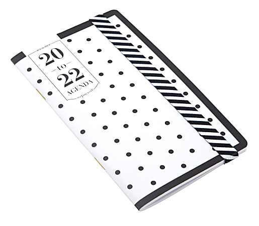 See Jane Work Polka Dot Academic 24 Month Planner 3 12 x 6 BlackWhite ...