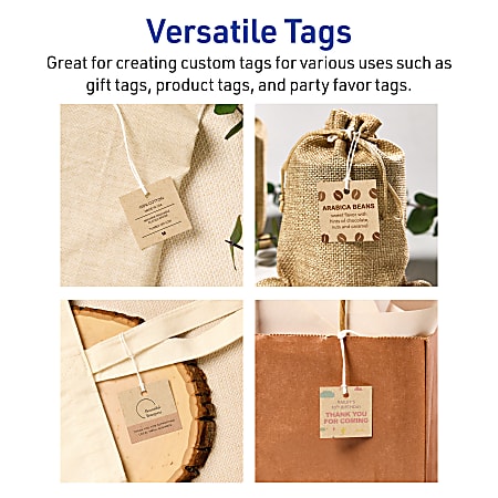 Avery Printable Tags With Sure Feed Technology Print To The Edge 1.5 x1 ...