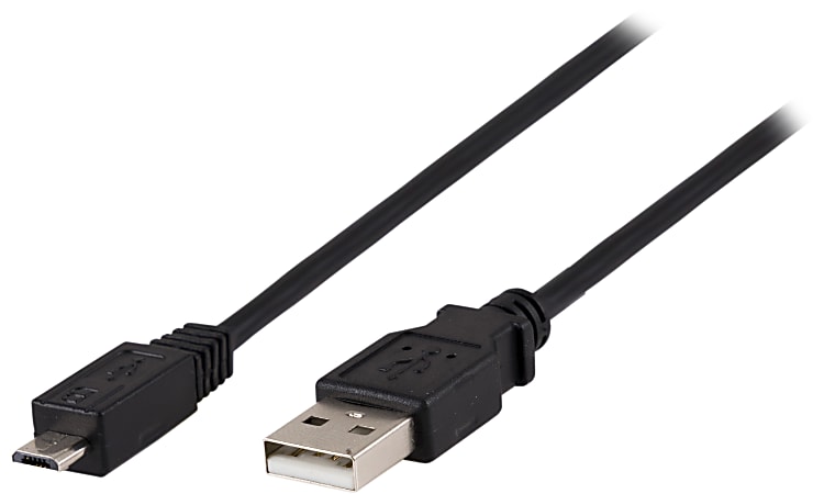 Ativa USB A to Micro USB Charging Cable 6 Black 26890 - Office Depot