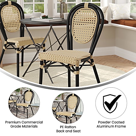 Flash Furniture Cannes IndoorOutdoor Commercial Thonet Bistro Stacking ...