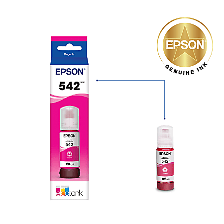 Epson 542 EcoTank Magenta Ink Refill Bottle T542320 S - Office Depot