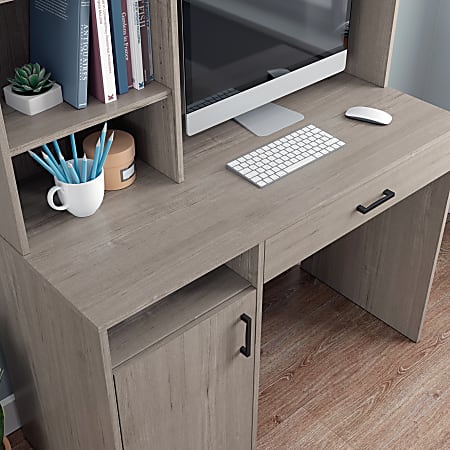 Sauder Beginnings 43 W Computer Desk With Hutch Silver Sycamore Office Depot