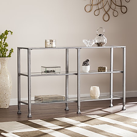 Metal glass console table store