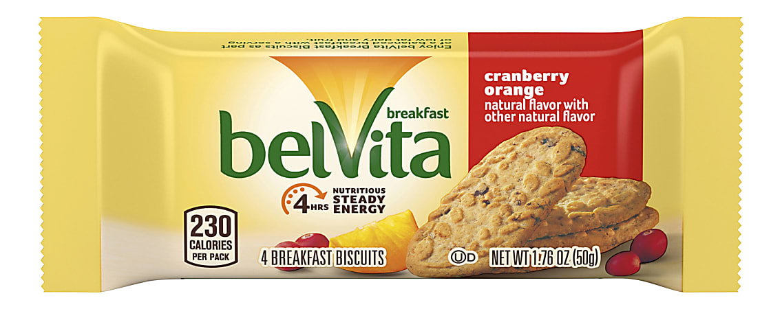 BELVITA Breakfast Biscuits Cranberry Orange 5 Count 6 Pack - Office Depot
